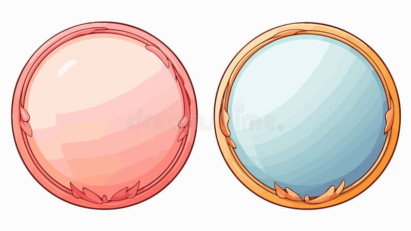Round Circular Mirror Drawing Vector Cartoon Stock Vector ...