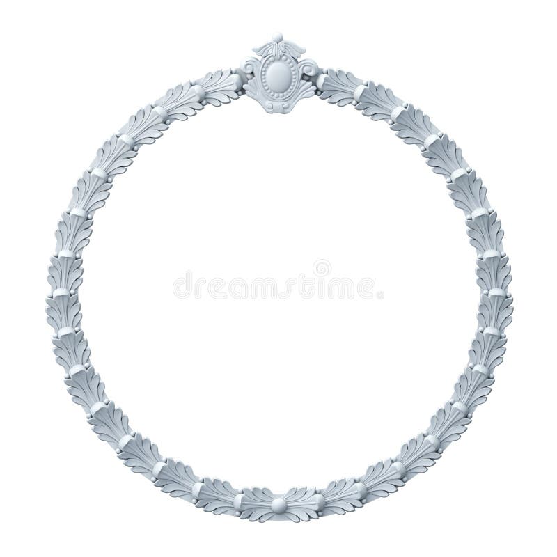 Round Classical Carved Marble Frames Stock Illustration - Illustration ...