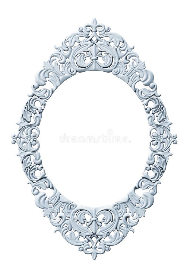 Round Classical Carved Marble Frames Stock Illustration - Illustration ...