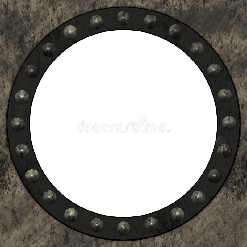 Round Clench Steampunk Frame Stock Illustration - Illustration of ...