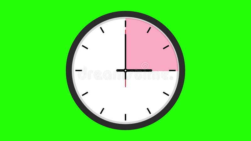 Round Clock Animation Wall Clock 3 Clock Greenscreen Animation Stock ...