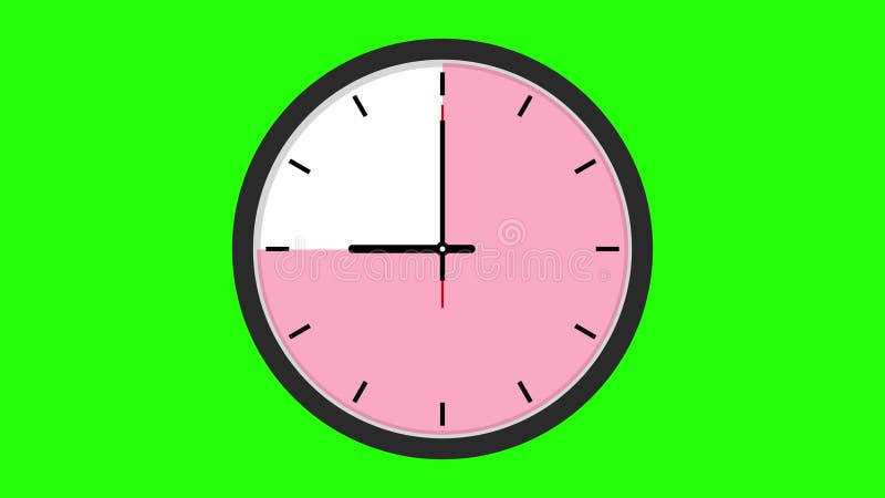 Round Clock Animation Wall Clock Clock Greenscreen Animation Stock ...