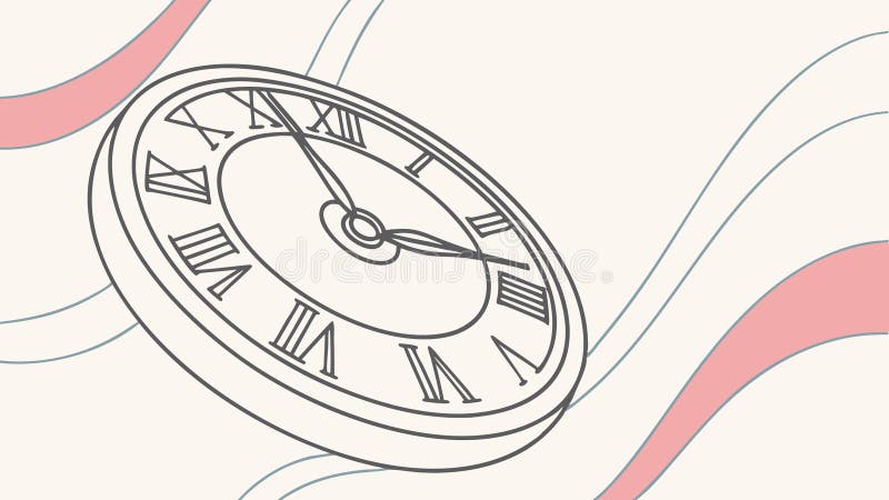 Round Clock Face Abstract Lines, Vector Design Generative AI Stock ...