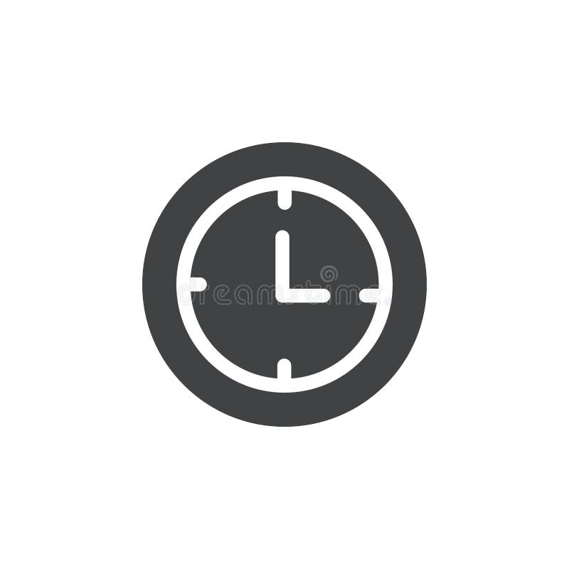 Round Clock Icon Simple Vector Symbol Stock Vector - Illustration of ...