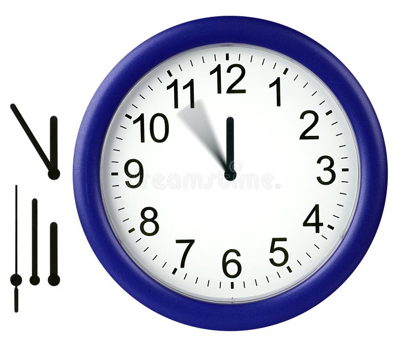 Round clock isolated stock image. Image of time, hours - 468897