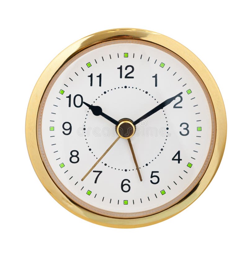 Round clock isolated. stock image. Image of ticker, golden - 57108063