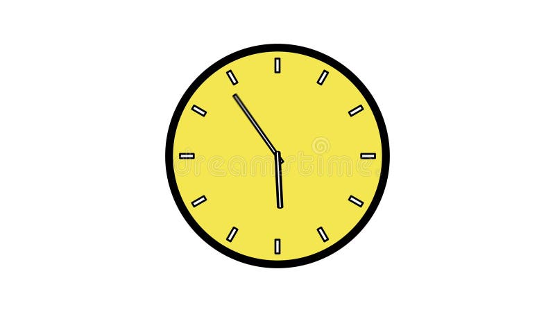 Round Clock with Rotating Animated Arrows. Animation Stock Footage ...