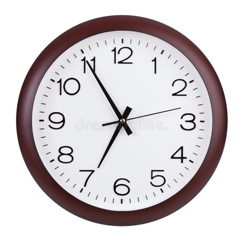 Five To Seven on a Round Clock Face Stock Image - Image of arrow, hour ...