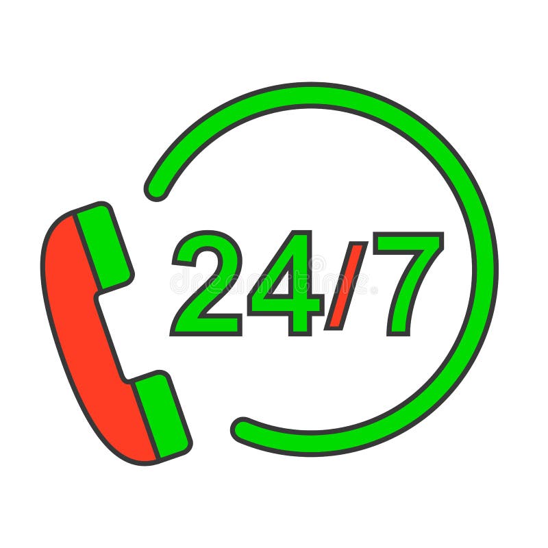 Round-the-clock Support - Vector Stock Illustration - Illustration of ...