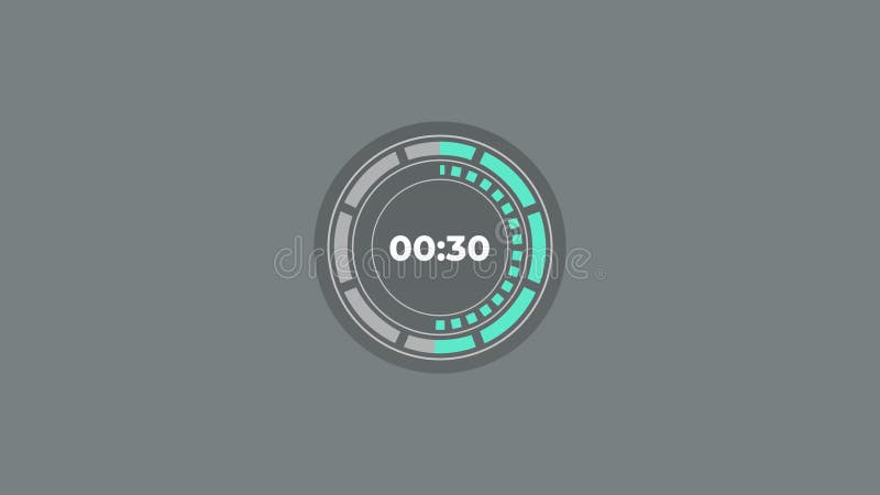 Round Clock Timer Counts Down 1 Minute, Countdown, Graphics, Alpha ...