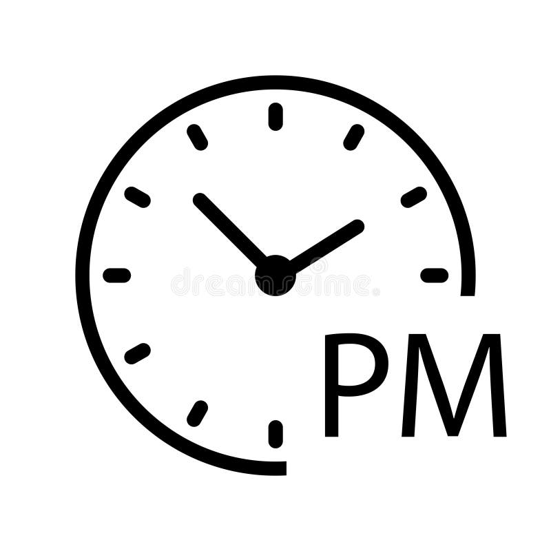 Round Clock, White Transparent Clock Face Circle Arrows Icon, PM Time ...