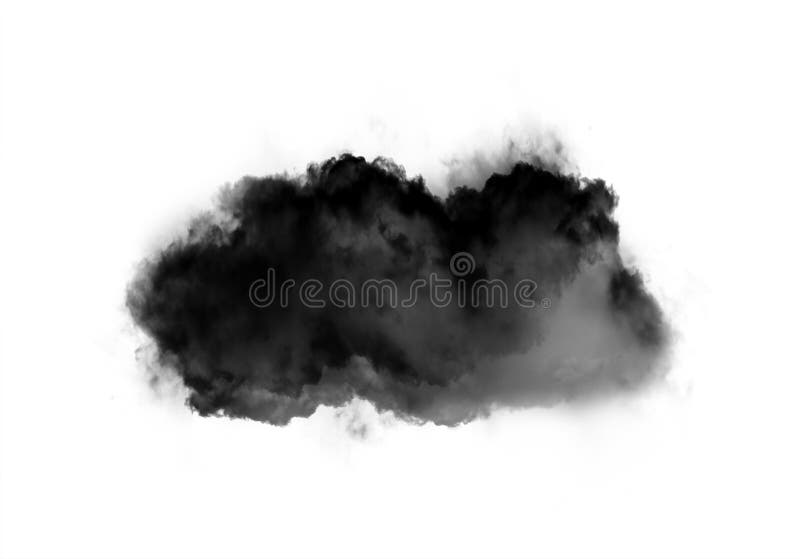 Round Cloud Of Smoke Isolated Over White Background Stock Illustration ...