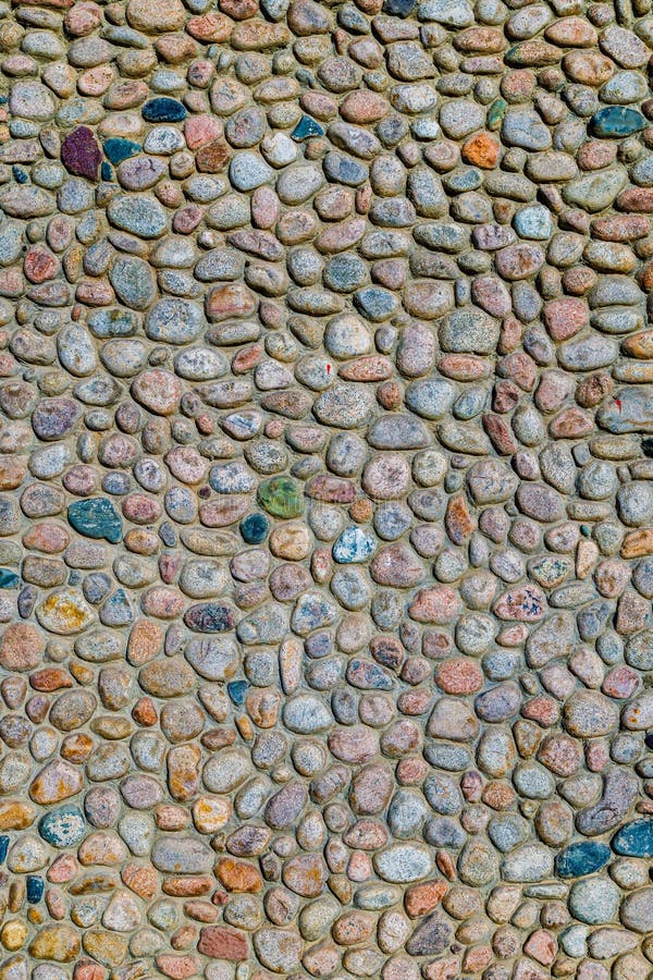 Round Cobblestone Decorated Wall Stock Image - Image of facade, texture ...