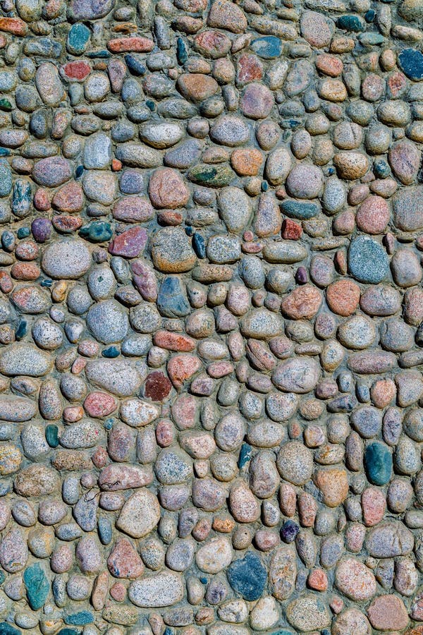Round Cobblestone Decorated Wall Stock Image - Image of rustic ...