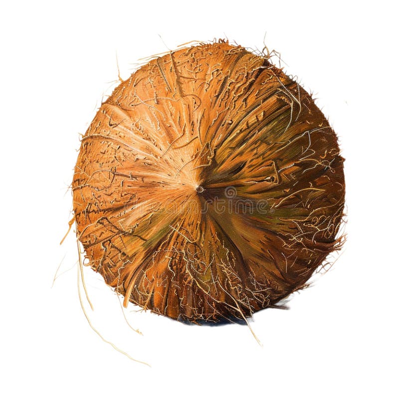 Round Coconut on Transparent Background - Ai Generated Stock ...