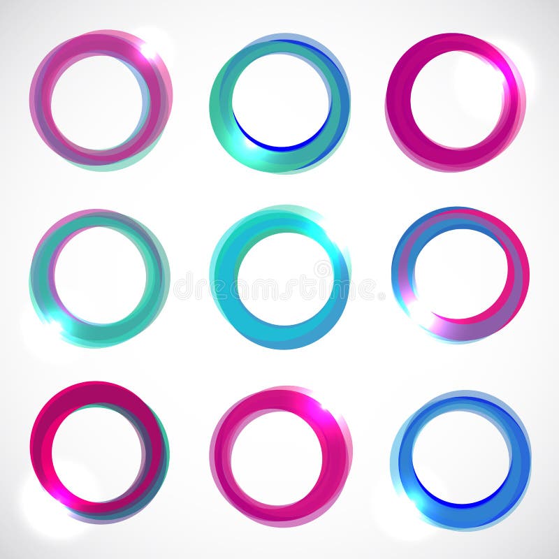Round Color Vector Circle Banners Stock Vector - Illustration of ...
