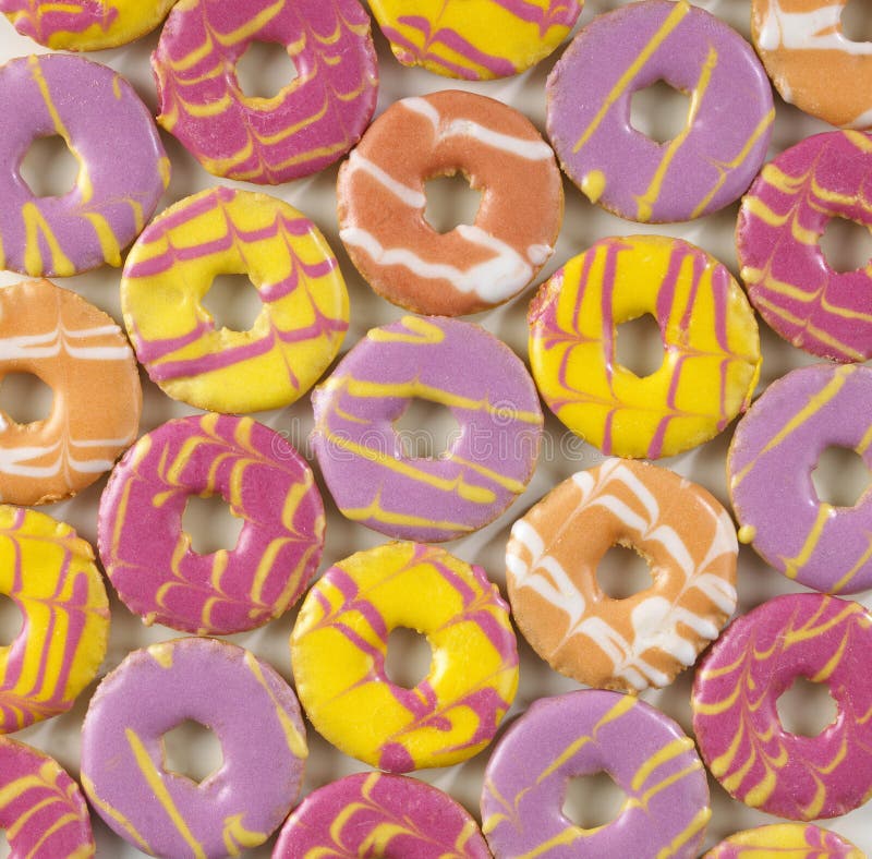 Round colored biscuits stock image. Image of coloured - 15736187