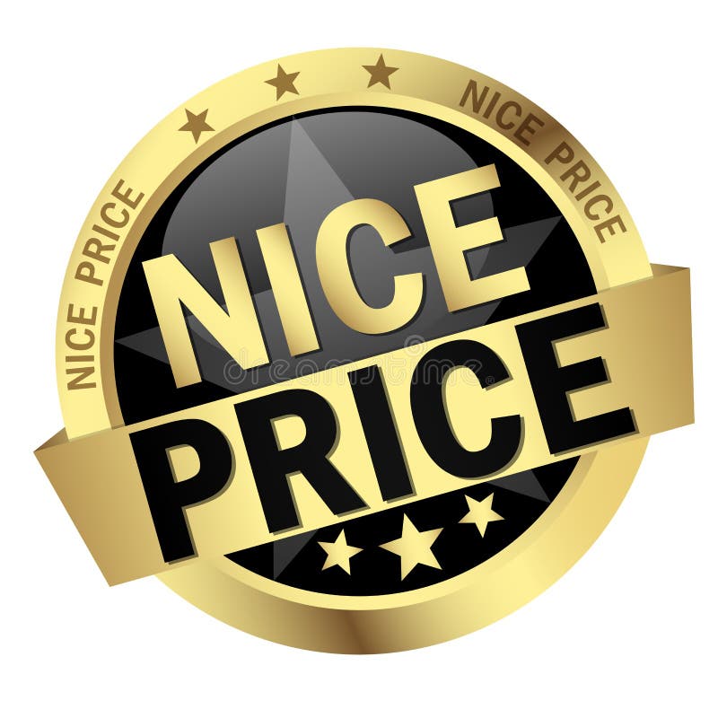 Button with Banner Nice Price Stock Vector - Illustration of symbol ...
