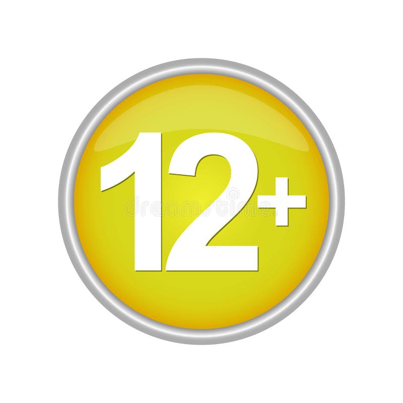 12 age restriction sign. stock illustration. Illustration of movie ...