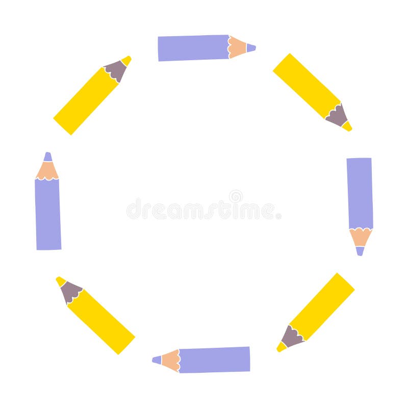 Colored Pencils Border Stock Illustrations – 806 Colored Pencils Border ...