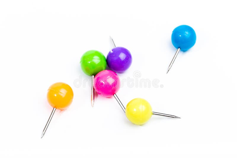 Round Colored Pins Isolated - Image Stock Image - Image of icon, back ...
