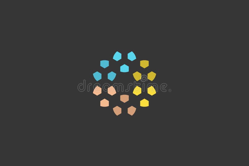 Round Colorful Abstract Shape Logo Stock Vector - Illustration of ...