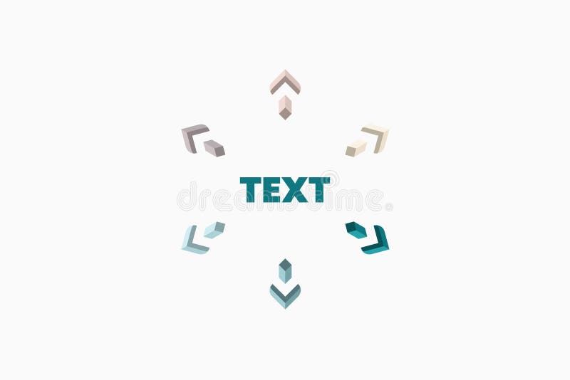 Round Colorful Arrow Direction for Infographic Presentation Stock ...