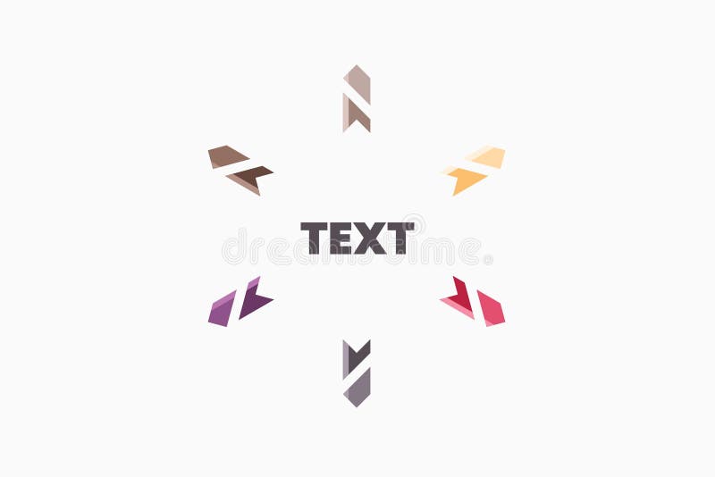 Round Colorful Arrow Direction for Infographic Presentation Stock ...