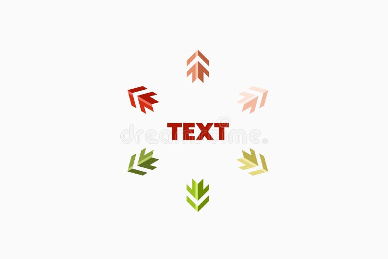 Round Colorful Arrow Direction for Infographic Presentation Stock ...