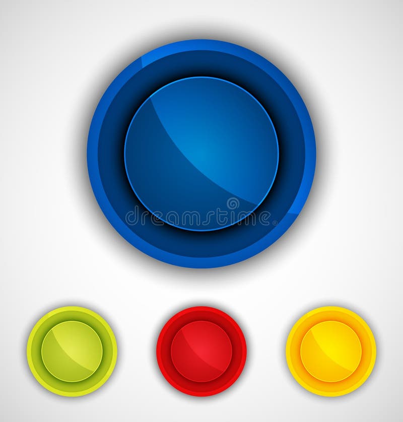 Round colorful icons set. stock vector. Illustration of menu - 32407583