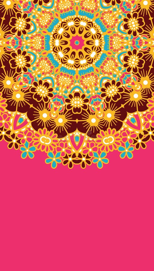 Round colorful mandala. stock vector. Illustration of design - 82863994