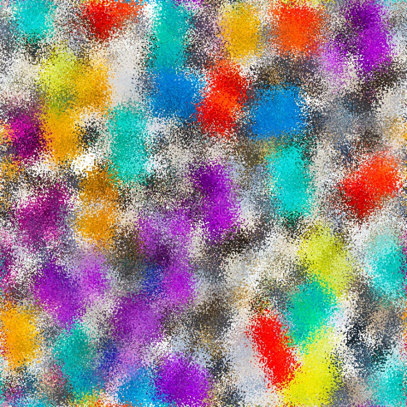 Round Colorful Stains in Abstract Seamless Background from Tiny Square ...