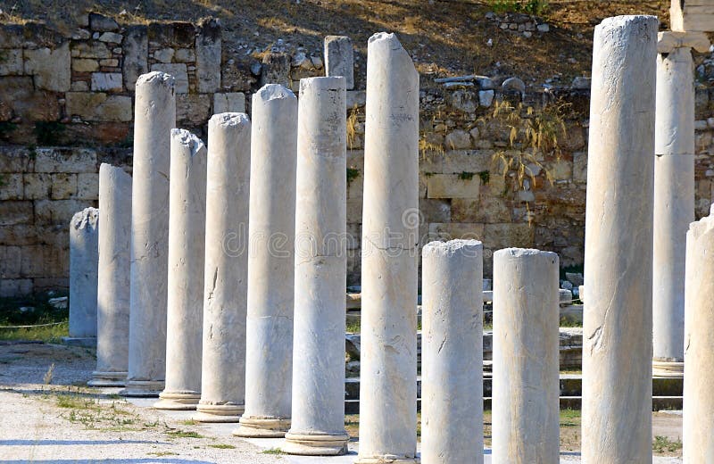 Round columns stock image. Image of european, exposition - 50296033