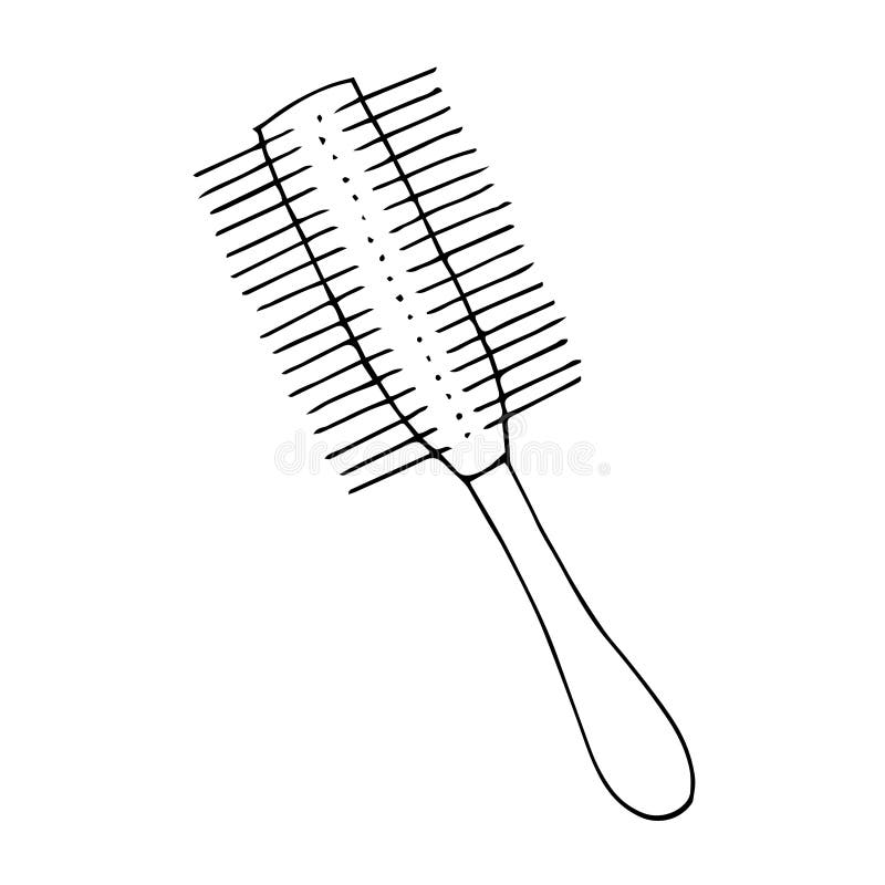 Round Comb Vector Illustration, Hand Drawing Doodle Stock Vector ...