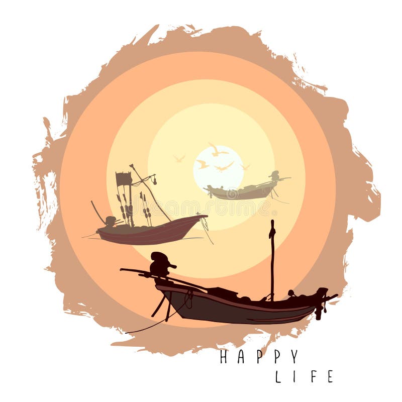 Boats Round White Light Stock Illustrations – 15 Boats Round White ...