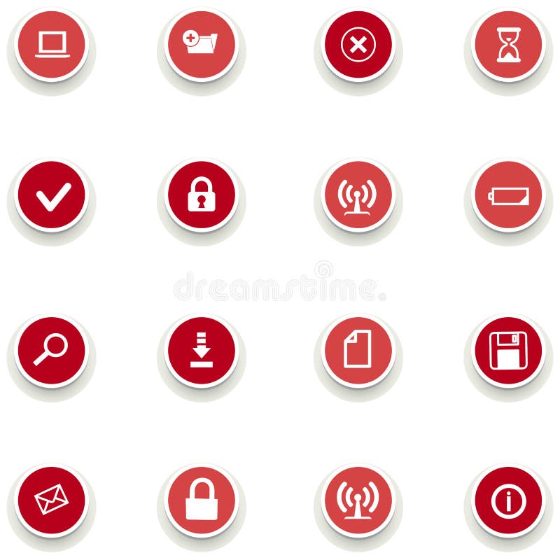 Round of computer icons stock vector. Illustration of disk - 55511805