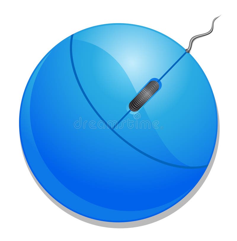 Round computer mouse stock vector. Illustration of round - 45566866