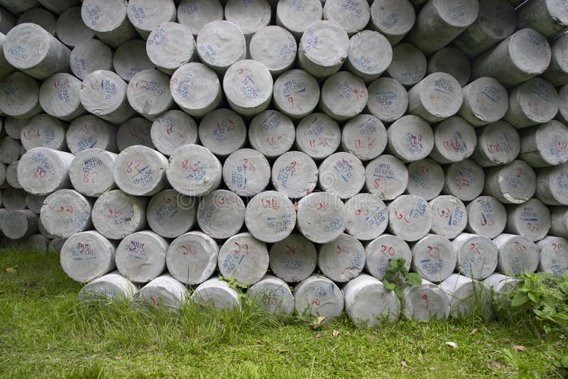 Round Concrete Cylindrical Shape Electric Pole Texture Pattern ...