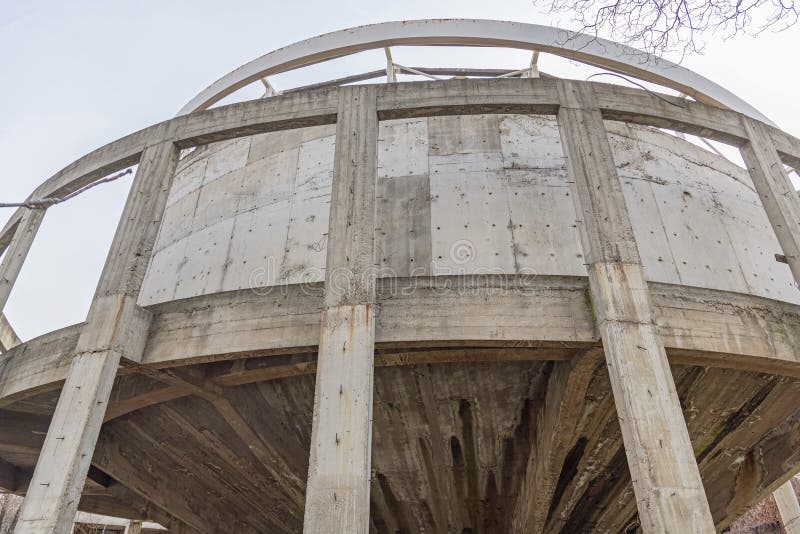 Round Concrete Structure stock photo. Image of concrete - 243777624