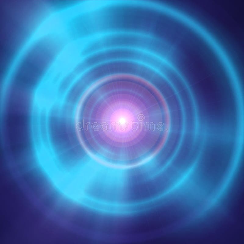 Round Concrete Tunnel with Light Ring Stock Illustration - Illustration ...