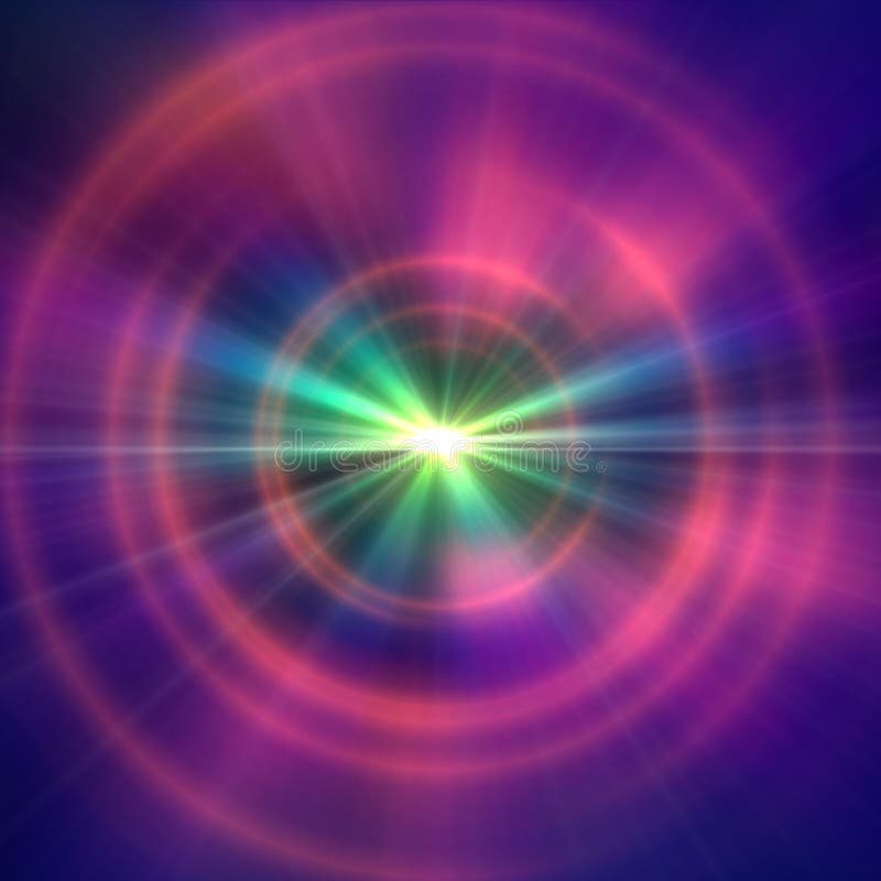 Round Concrete Tunnel with Light Ring Stock Illustration - Illustration ...