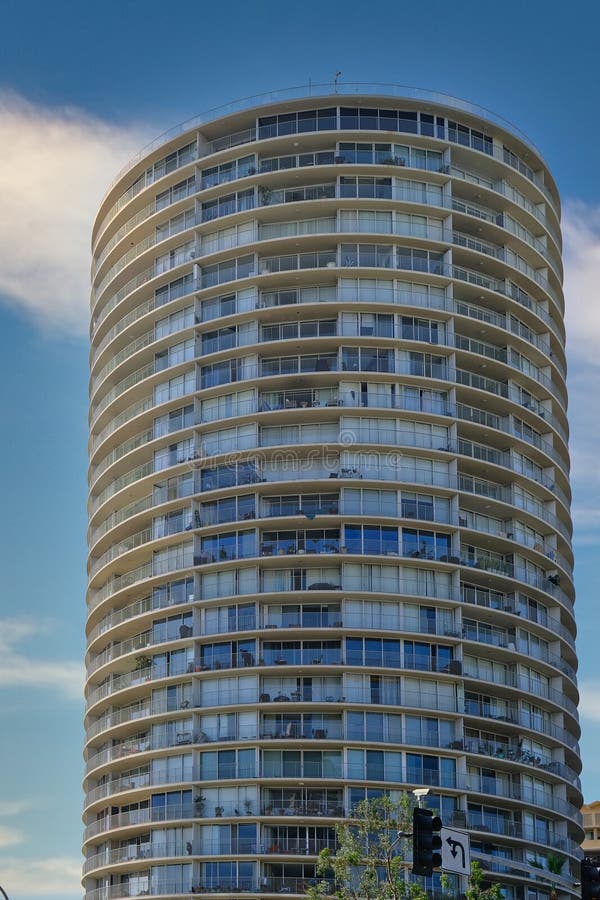 Round Highrise stock image. Image of green, skysraper - 8465049