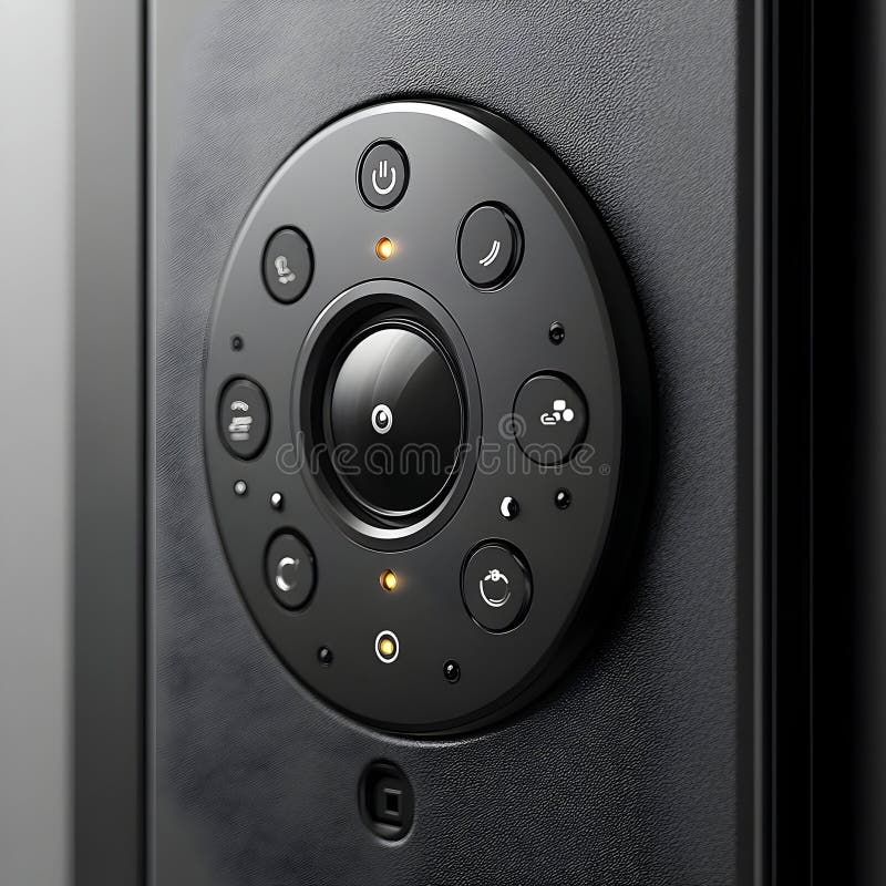 Round Control Panel with Buttons and Indicators - 3d Illustration Stock ...