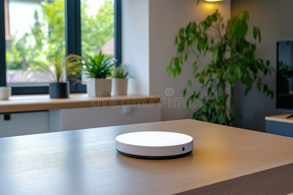 Round Control Panel for Smart Home System in a Modern Apartment. Energy ...