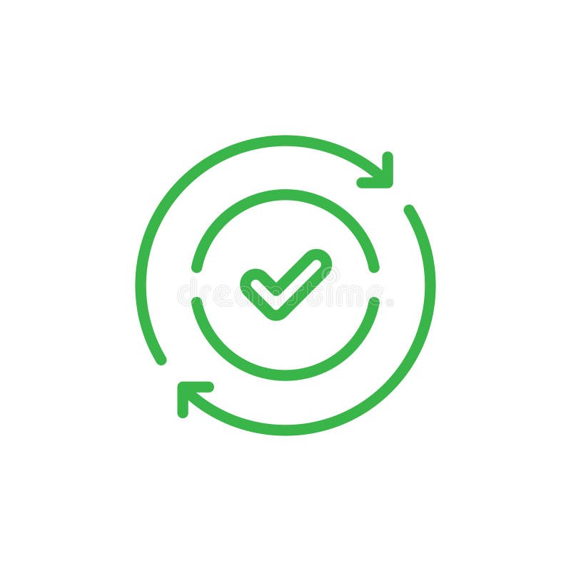 Round Convenient Green Line Art Icon Stock Vector - Illustration of ...