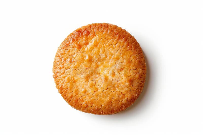 Round Cookie on White Background. Artificial Intelligence Image Stock ...