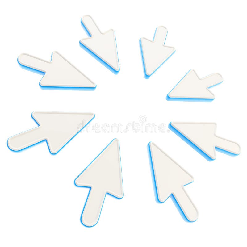 Round Copyspace Frame Made of Mouse Cursor Pointers Stock Illustration ...
