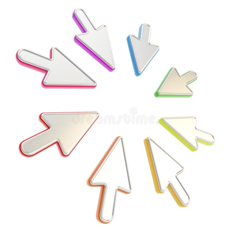 Round Copyspace Frame Made of Pointers Stock Illustration ...