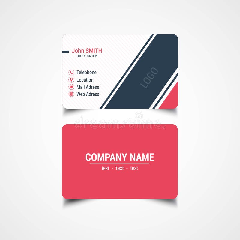 Round Corner Business Card Template Stock Vector - Illustration of idea ...