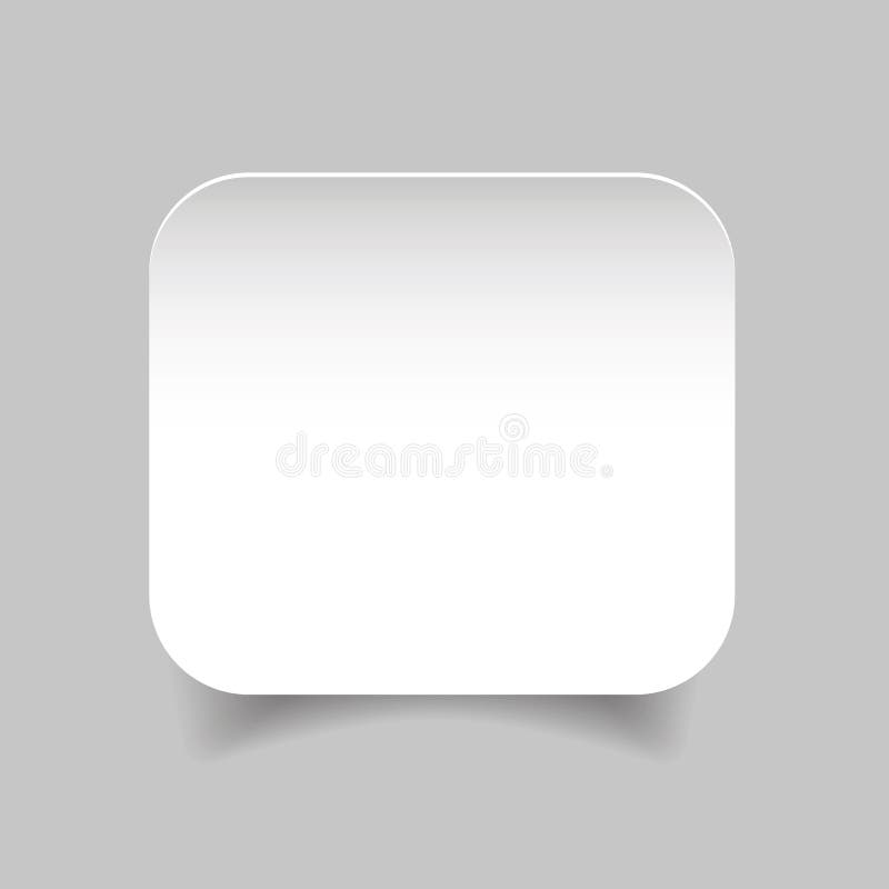 Round Corner Empty Blank Label Sticker Stock Vector - Illustration of ...